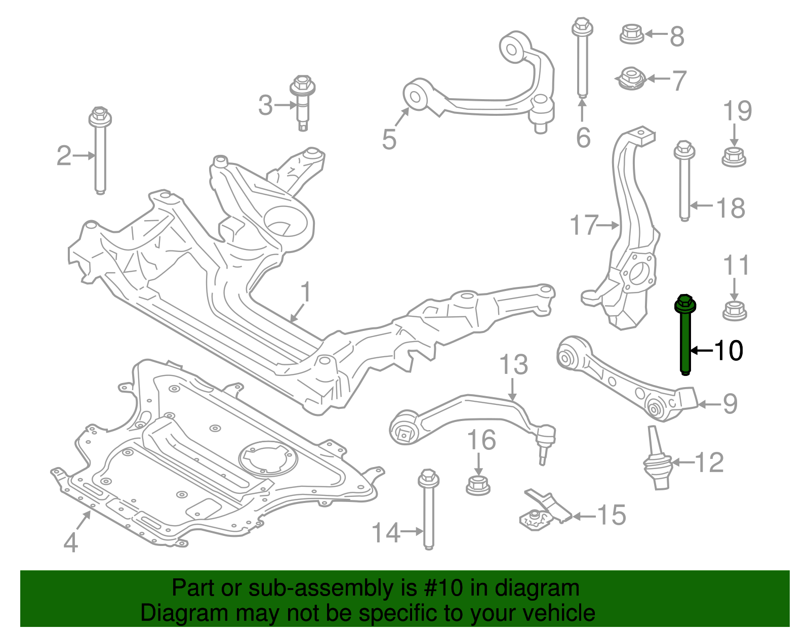 33176760342 - Lower Control Arm Bolt 1996-2025 BMW | Genuine BMW Parts