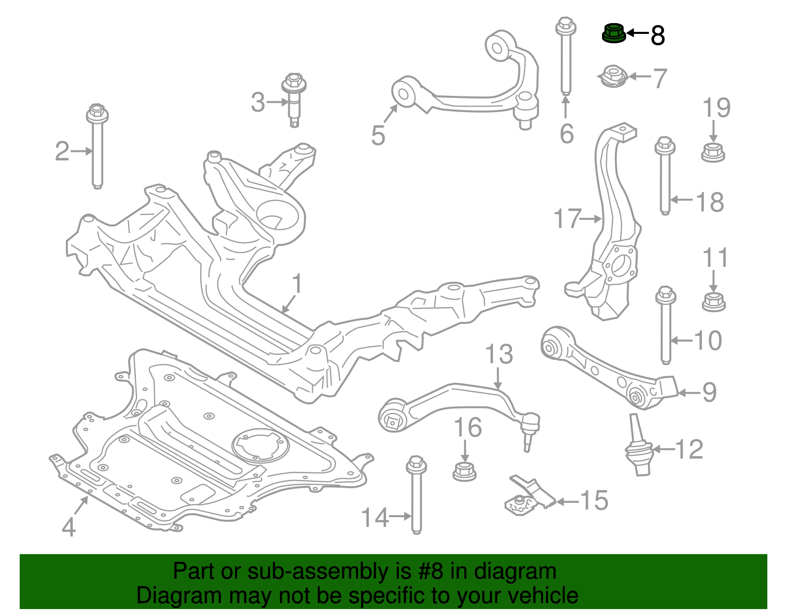 Genuine BMW 33-30-6-760-585 | Upper Control Arm Nut | FREE Shipping on ...