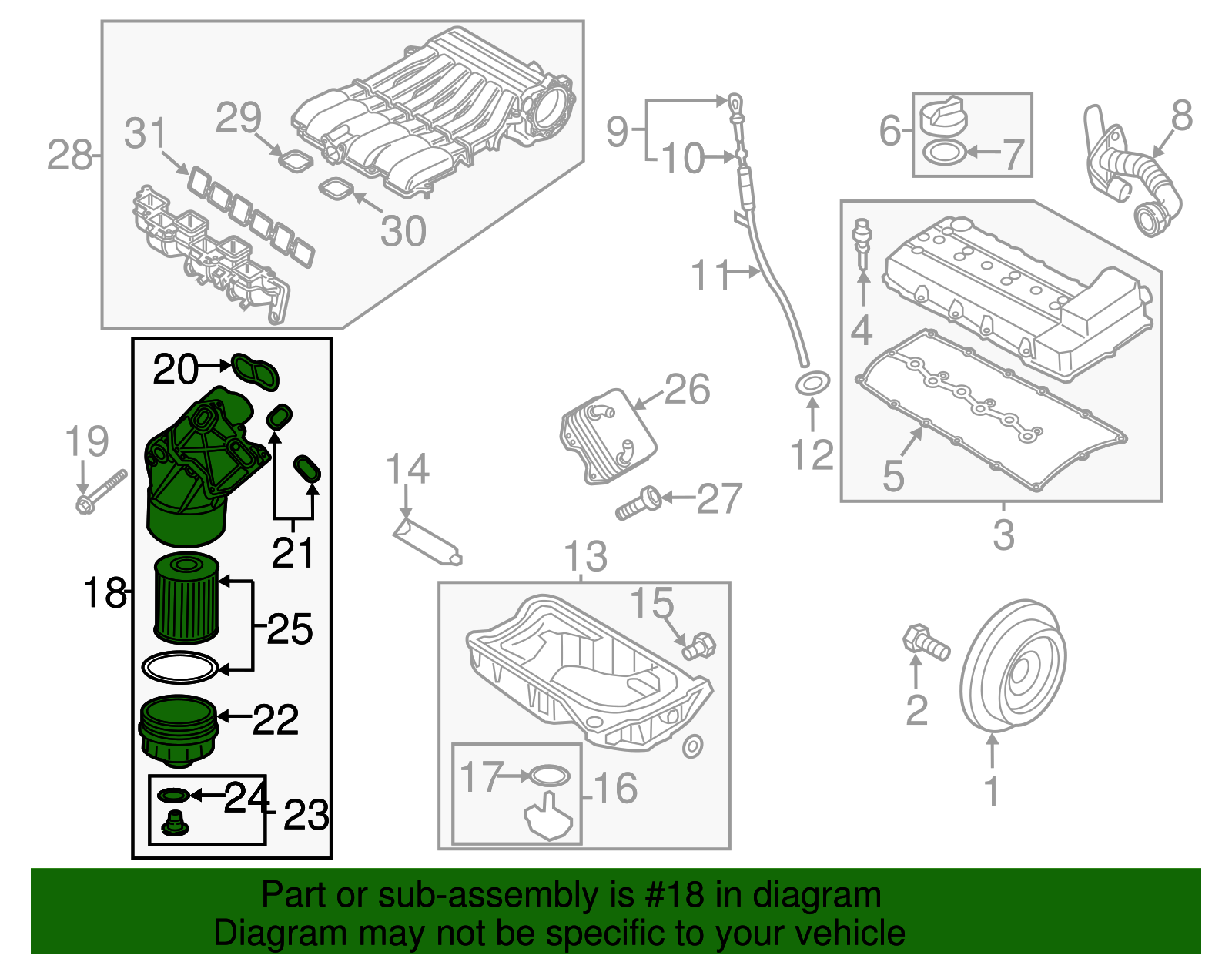 03H-115-403-AA - High-Quality Engine Oil Filter Housing for 2012-2023 ...