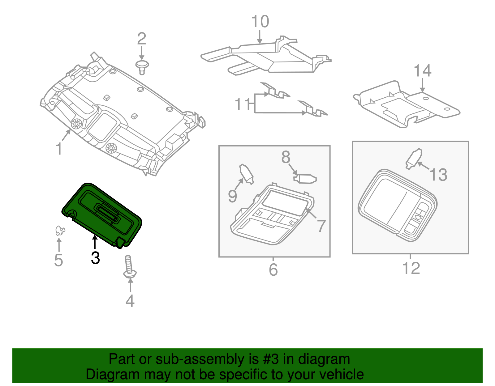 2012-2021 Nissan Sun-Visor 96401-1PB0A | My Nissan Part