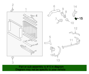 16268-46011 - Engine Coolant Pipe 1998-2005 Lexus | AutoNation Parts
