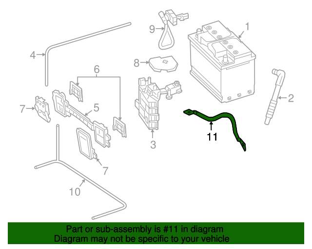 213-540-08-16 - Body Electrical Ground Strap 2020 Mercedes-Benz E 450 ...