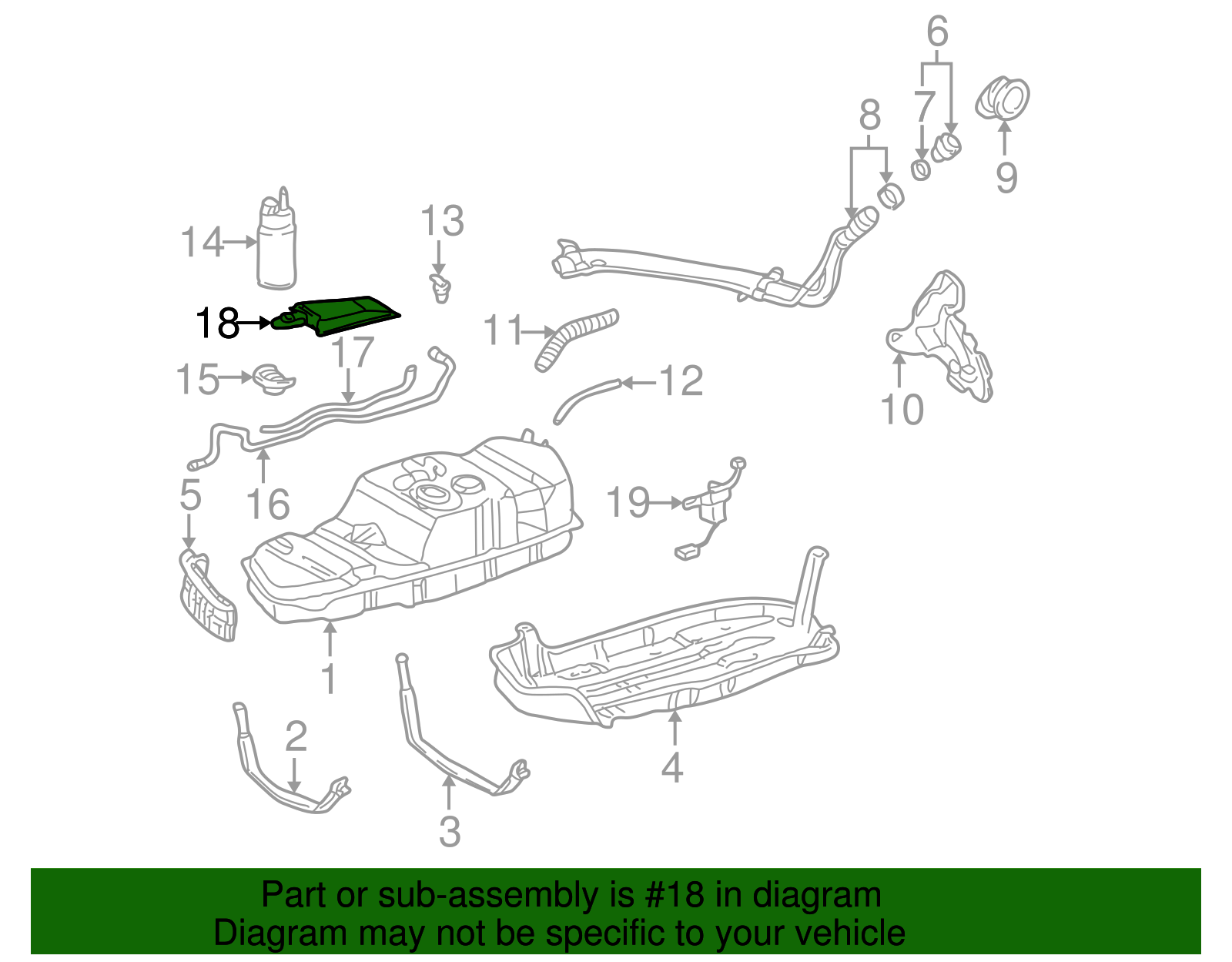 2001-2004 Toyota Sequoia 2001-2004 Toyota Sequoia - Fuel Filter 23030 ...