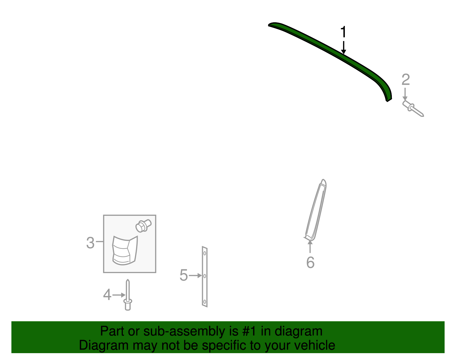 HC3Z-2551728-AC - High-Quality Roof Molding for 2017-2024 Ford ...