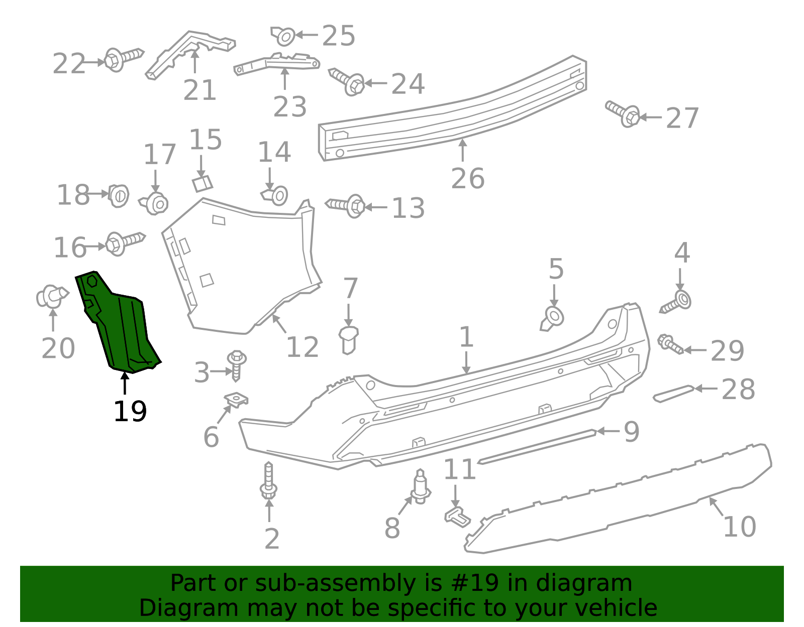 52591-0R070 - High-Quality Bumper Seal for 2019-2024 Toyota ...