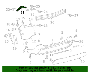 52155-0R070 - Side Support - 2019-2023 Toyota | OEM Genuine Toyota Parts