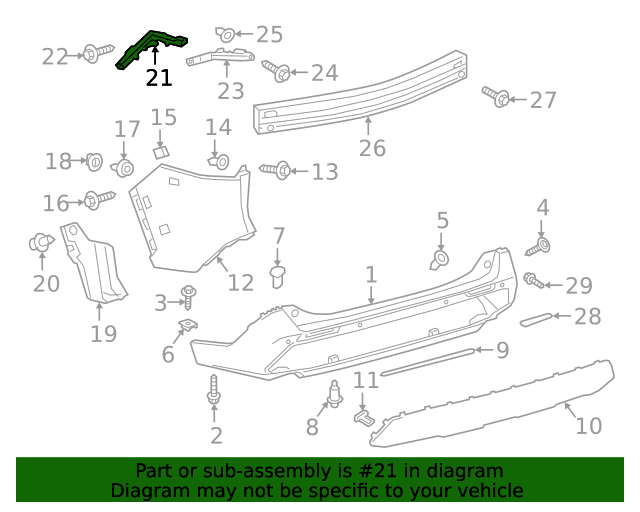 2019-2021 Toyota Side Support 52156-0R070 | OEM Parts Online