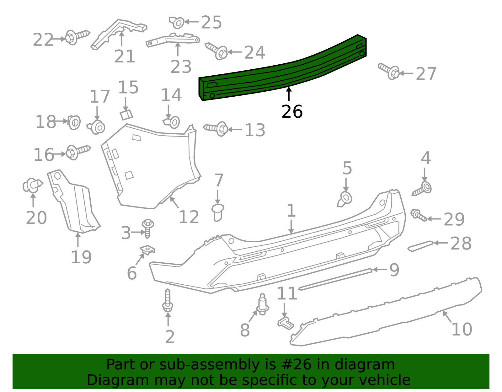 2019-2024 Toyota Impact Bar 52171-0R060 | Toyota Parts Center