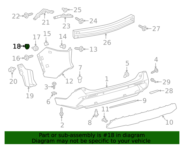 76828-60030 - Side Panel Retainer 2019-2024 Toyota | Ourisman Toyota Parts