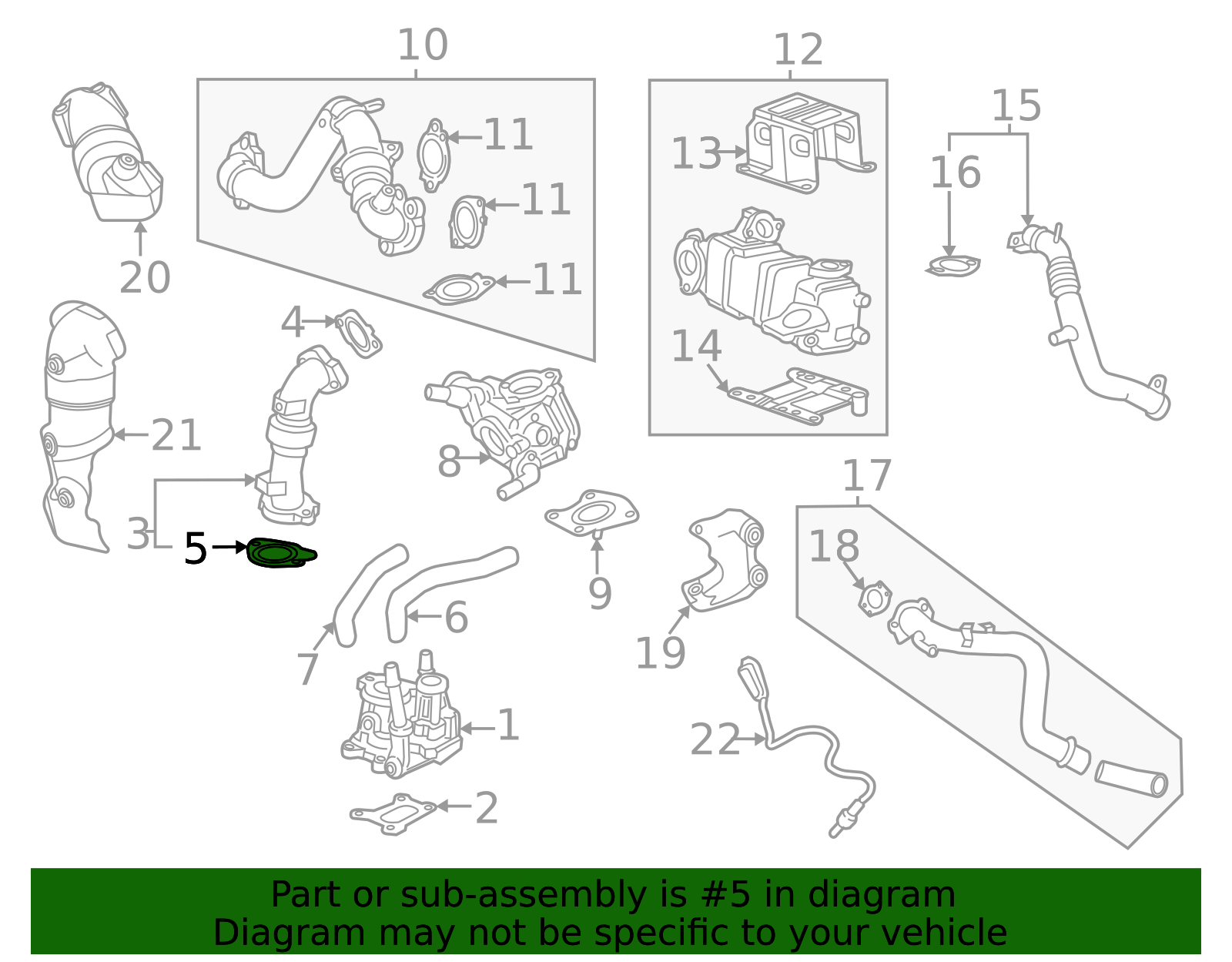GM Parts | Genuine Exhaust Gas Recirculation (EGR) Pipe Gasket Part ...