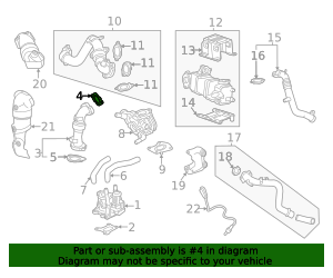 2017-2025 GM Exhaust Gas Recirculation (EGR) Pipe Gasket 12680216 GM ...