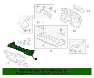 Genuine OEM Acura - Cowl Top Panel Part# 61100-TX4-C00ZZ | Acura Parts ...
