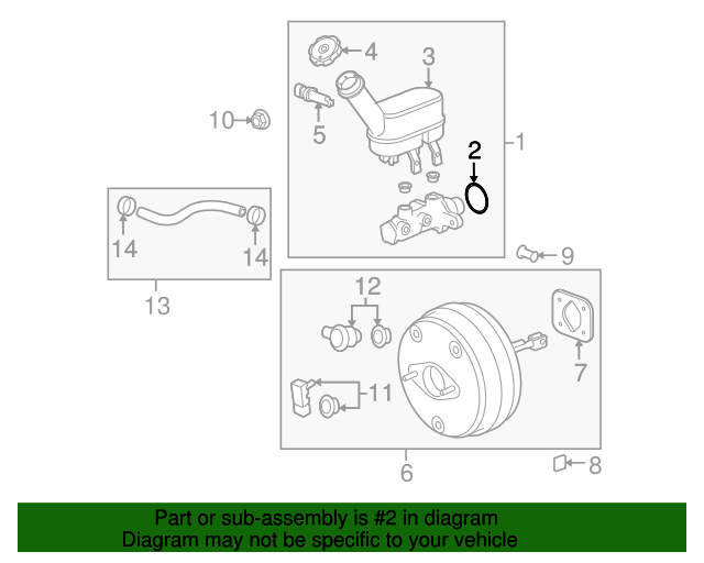 2007-2022 GM Brake Master Cylinder Seal 15787976 GM | GMPartsDirect.com