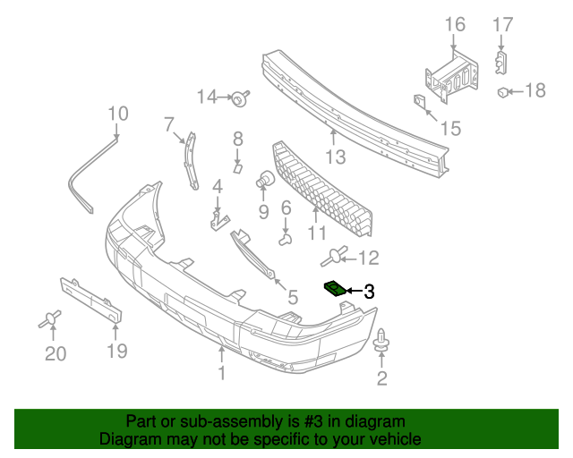 Genuine OEM Ford Part - Bumper Cover U-Nut W705545-S439 | Genuine OEM ...
