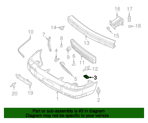 2003-2020 Ford Bumper Cover U-Nut -W705545-S439 | OEM Parts Online