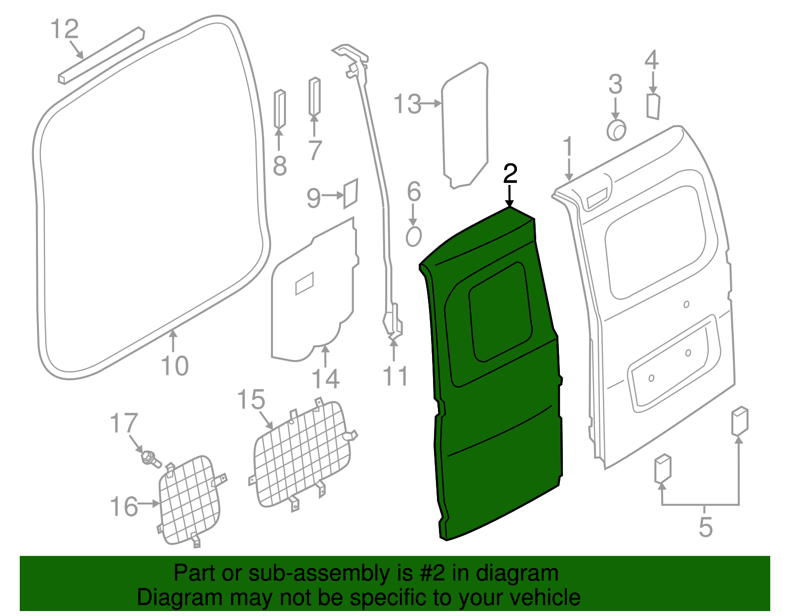 2013-2021 Nissan NV200 Door Shell K0101-3LMMD | Nissan Parts Plus