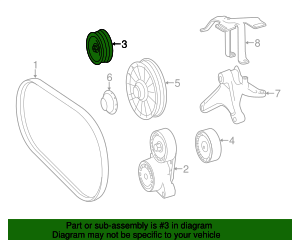 278-202-05-19 - Accessory Drive Belt Idler Pulley 2011-2020 Mercedes ...