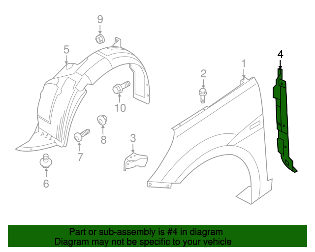 84142-1R000 - Fender Insulator 2012-2017 Hyundai Accent ...