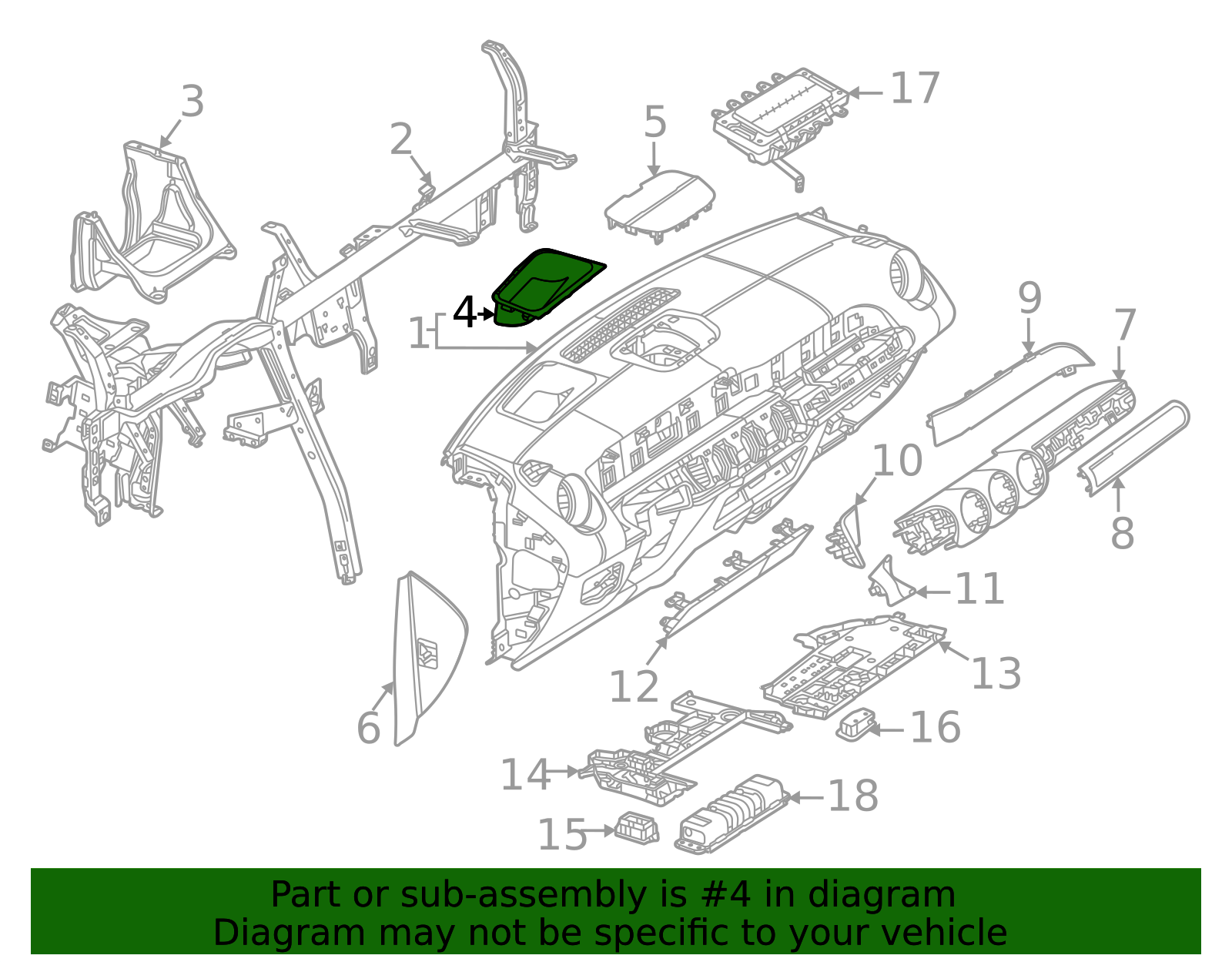 Genuine OEM Instrument Panel Bezel | 247-820-60-01 | Fits Select 2020 ...