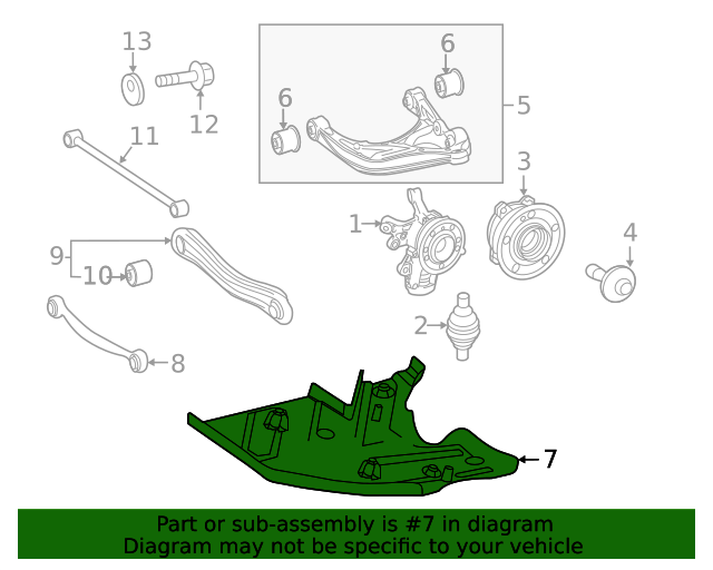 167-352-25-00 - Suspension Control Arm Heat Shield 2020-2024 Mercedes ...
