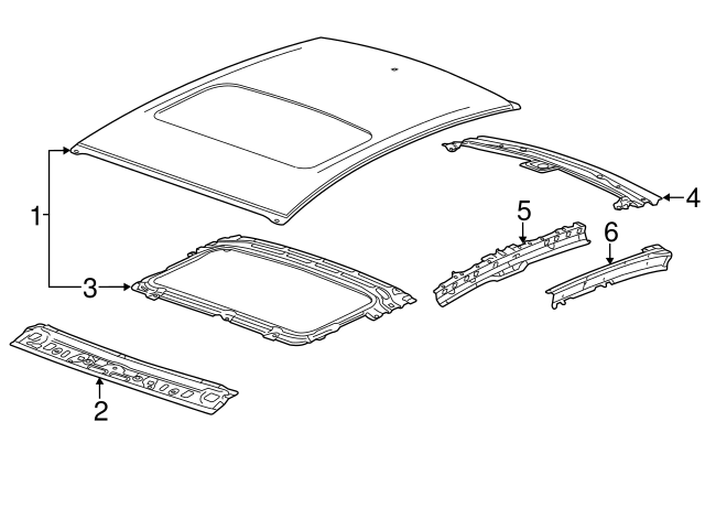 95048242 - Roof Rear Header Panel 2012-2020 Chevrolet Sonic | Gateway ...