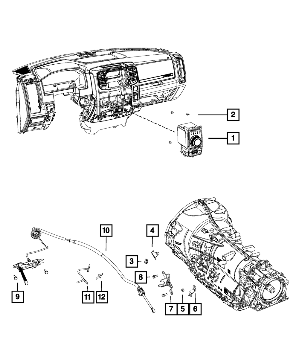 2013-2024 Ram Transmission Shifter 68517473AC | Mopar OEM Parts Outlet