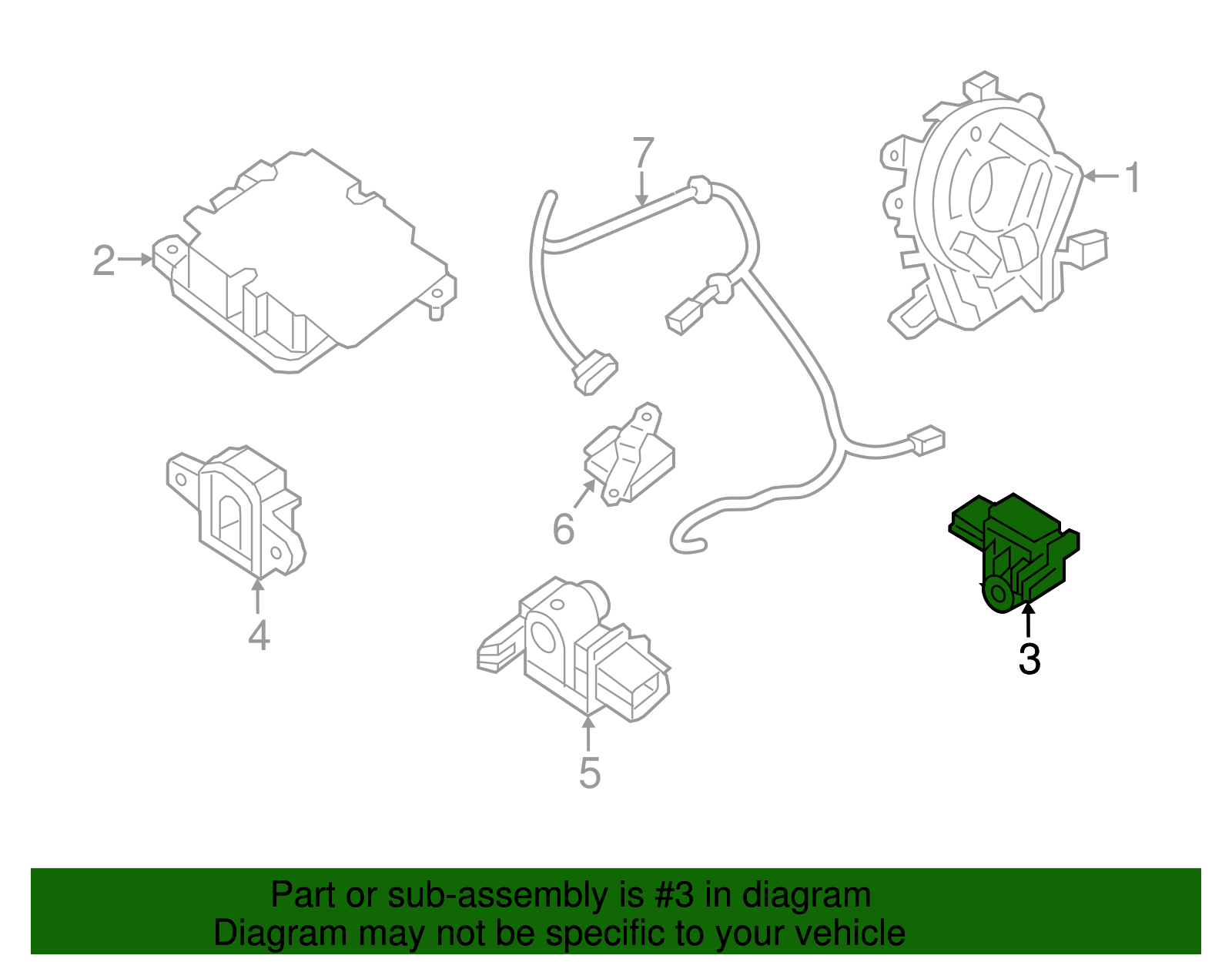98581-3TA5A - High-Quality Air Bag Impact Sensor for 2016-2018 Nissan ...
