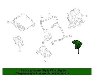 2016-2018 Nissan Air Bag Impact Sensor 98581-3TA5A | AutoNationParts.com