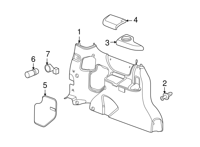 2006-2008 Chevrolet Uplander Side Trim Panel 15841675 | Partners Chevy