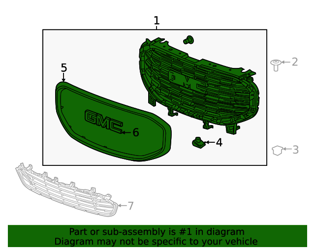 2022-2024 GMC Terrain Grille Assembly 85590306 GM | GMPartsDirect.com