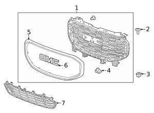 2022-2023 GMC Terrain Black Front Lower Grille 85130234 | GMPartsDirect.com