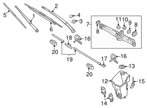 61610443590 - 2004-2010 BMW X3 Wiper Blade Set (61-61-0-443-590) | BMW ...