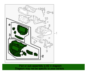 2003 Honda Accord Control Assembly, Center Panel *NH482L* (Black ...