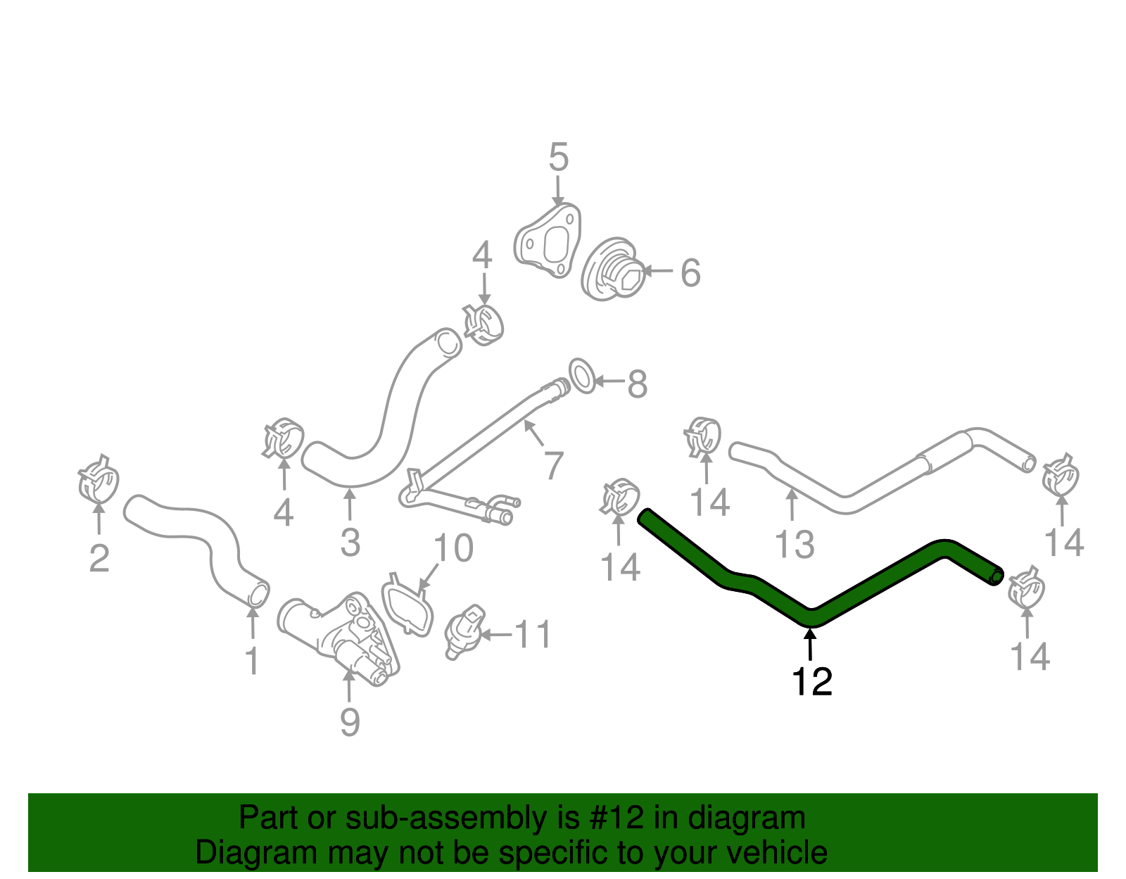 2010-2013 Suzuki SX4 | 2010-2013 Suzuki SX4 - Heater Hose | 17871-54L00 ...