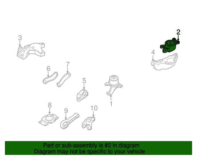 31316875 - Engine pad left - 2007-2016 Volvo | Volvo OEM Parts Direct