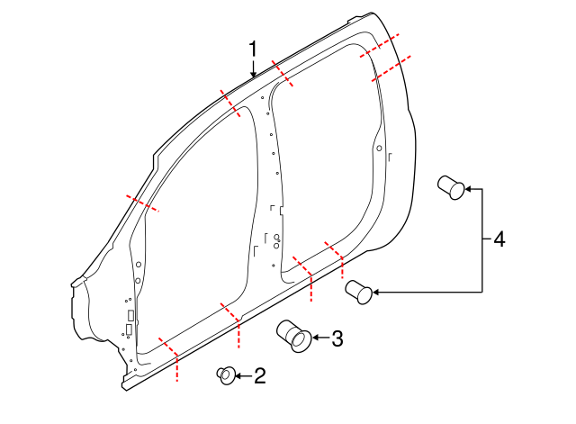 2009-2024 Nissan Uniside Panel Nut 01236-00051 | Nissan Parts Plus