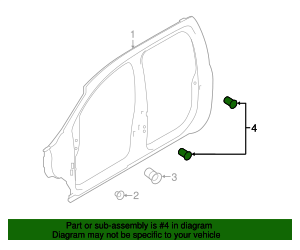 2009-2021 Nissan Uniside Panel Nut 01236-00051 | Nissan Parts Plus