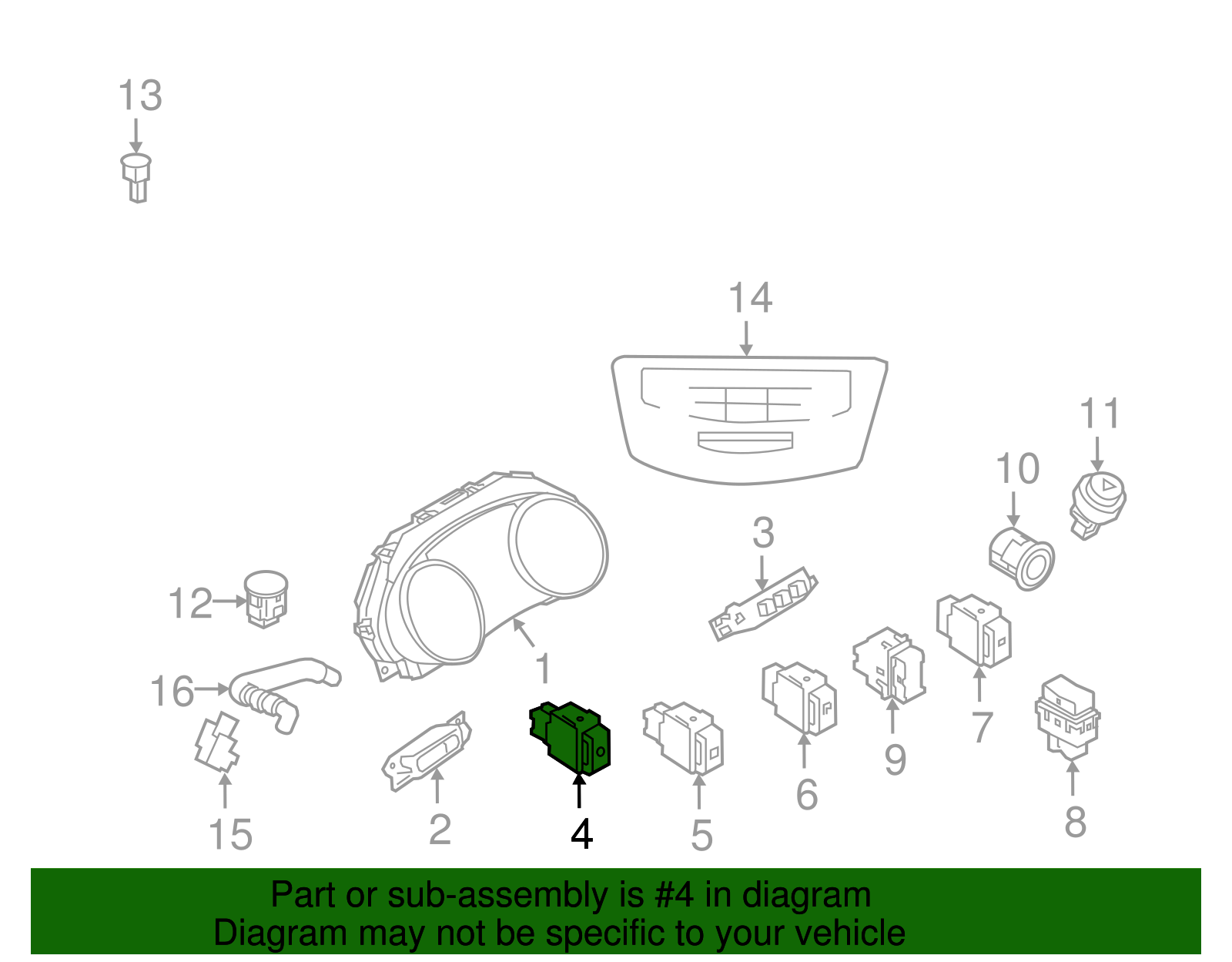 2013-2025 Nissan Heated Steering Wheel Switch 25193-3TA0A | Temecula ...