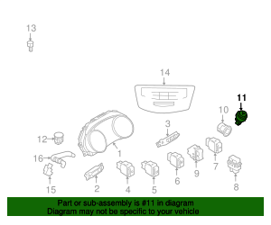 25290-4BA0A - Hazard Switch 2015-2024 Nissan | Nissan Parts ...