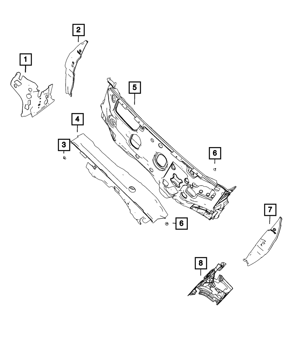 2025 Chrysler Pacifica Dash Panel Silencer 68225648AH | Mopar eStore