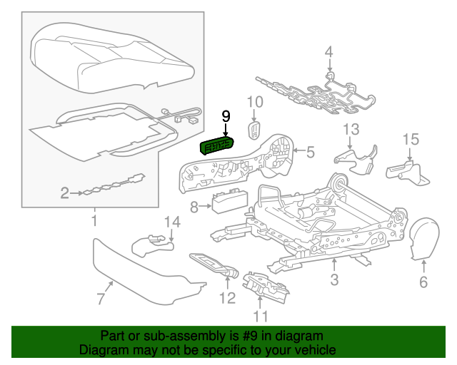 2020-2023 Lexus Slide Knob 84921-53060-C0 | OEM Parts Online
