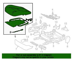 2019-2021 Lexus Cushion Assembly 71101-24070-F6 | OEM Parts Online