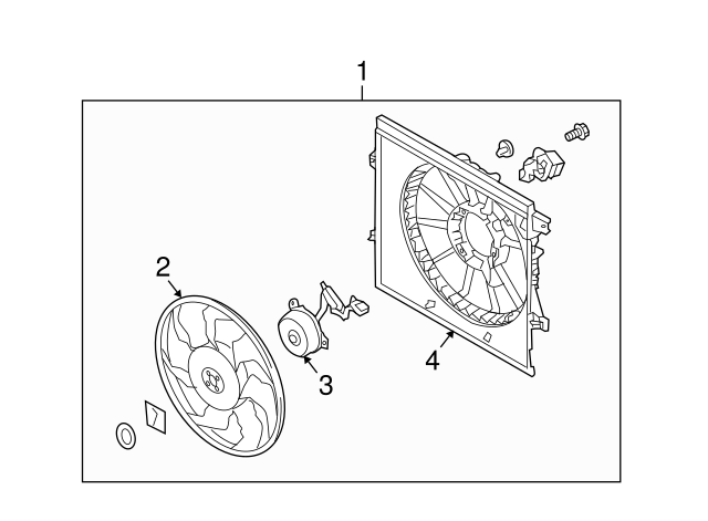 2010-2011 Kia Soul Fan Motor 25386 2K000 | TascaParts.com