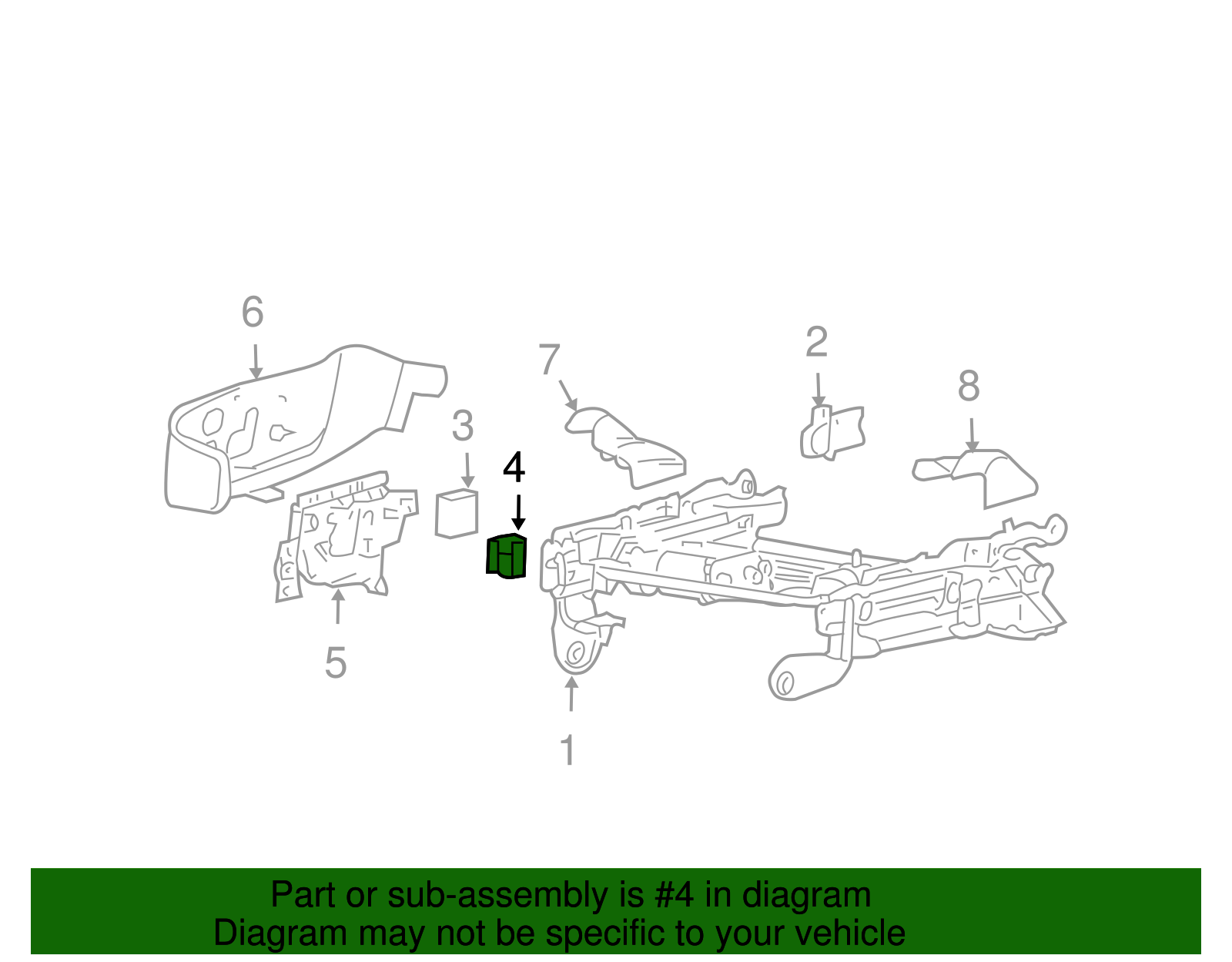 2006-2012 GM Driver Seat Lumbar Control Switch 25982130 | QuirkParts