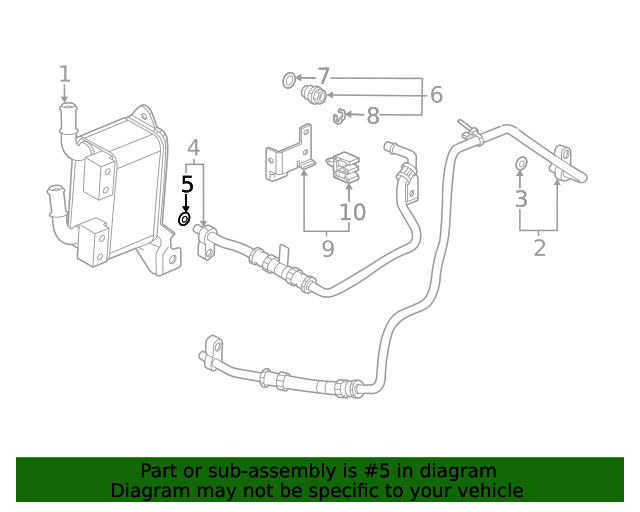 24237658 - Automatic Transmission Fluid Cooler Pipe Fitting Seal 2006 ...