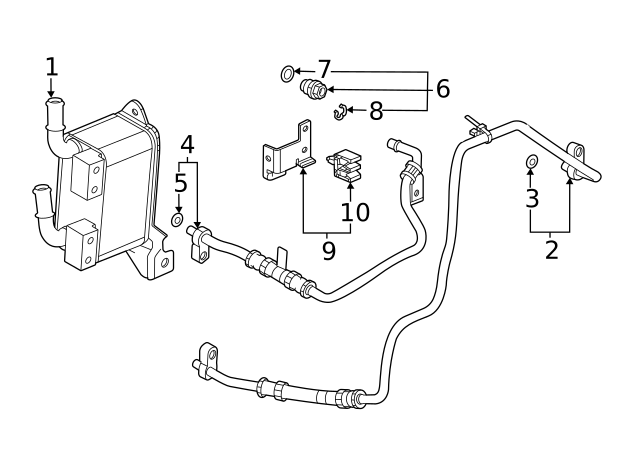 24237658 - Automatic Transmission Fluid Cooler Pipe Fitting Seal 2006 ...