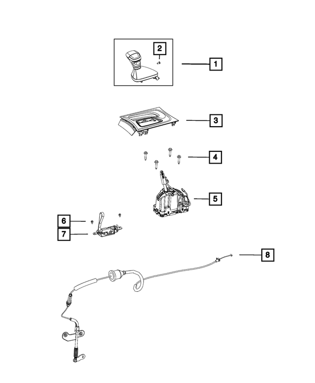 MOPAR GENUINE TRANSMISSION SHIFTER - 68466147AF - 68466147AF | Mopar ...