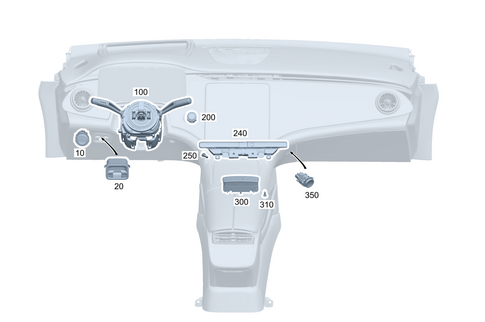 Switch in Instrument Panel and Center Console for 2025 Mercedes-Benz ...