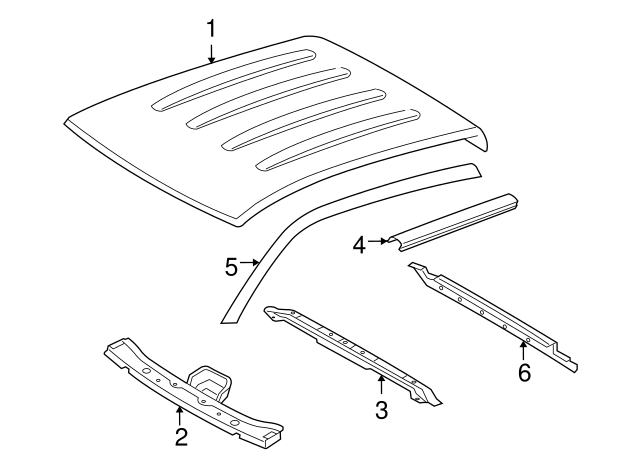 2005-2015 Toyota Tacoma Roof Drip Molding (Left) 75552-04051 | OEM ...