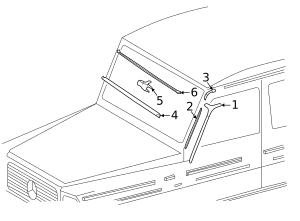 463-698-28-00-7C45 - Body A-Pillar Trim Panel Insert 2019-2023 Mercedes ...